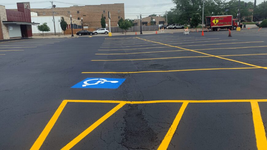 Sealcoating and striping business parking lots